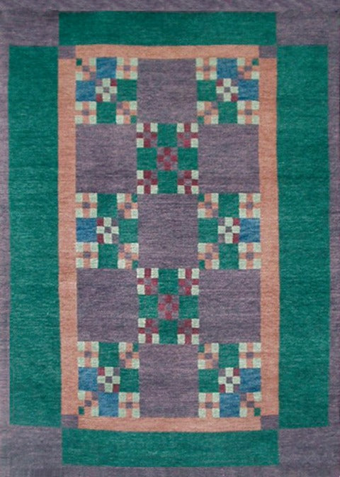 Checkered Blocks Tibetan Area Rugs – Innerasia